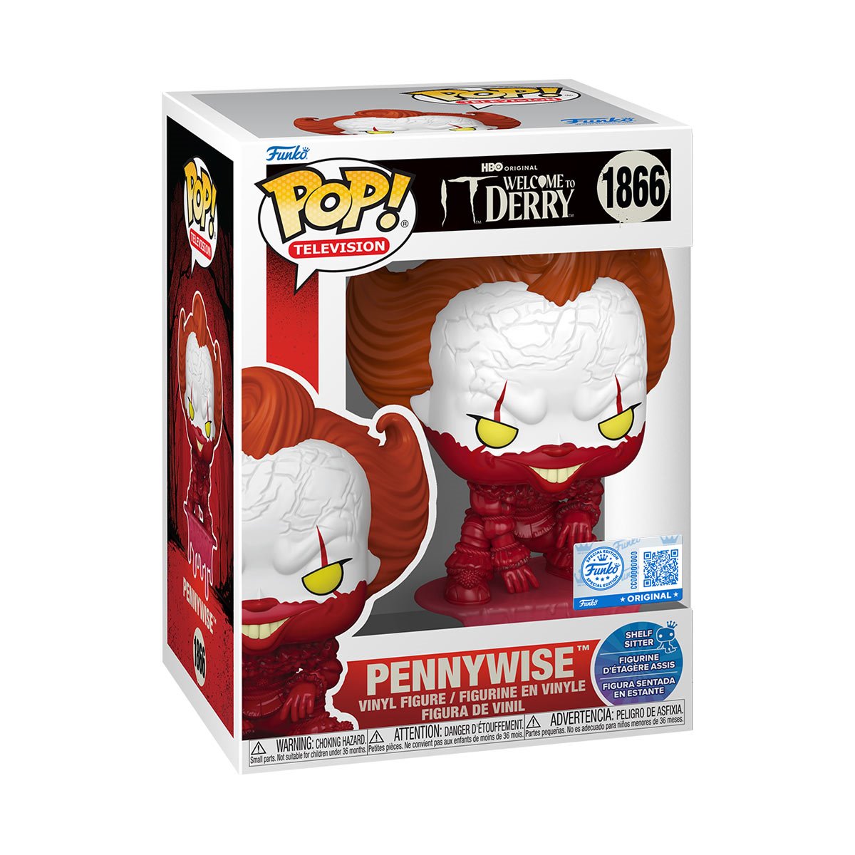 1866 It Welcome to Derry: Pennywise Bloody Shelf Sitter - Entertainmen ...